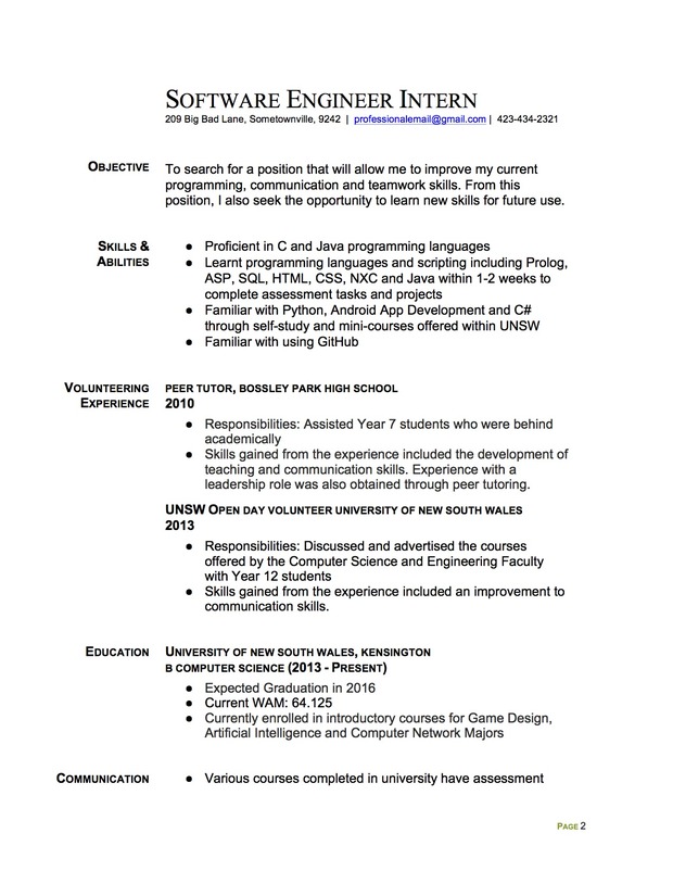 How To Put Internship Experience In Resume